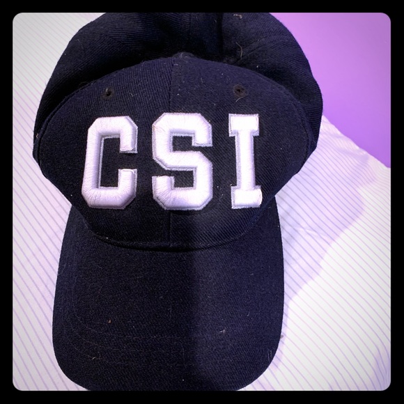 Accessories | Csi Black And White Adjustable Hat | Poshmark